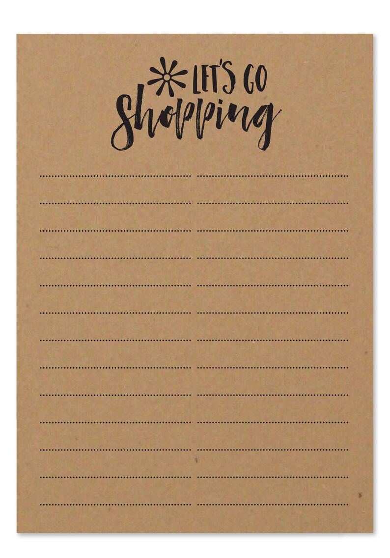 Let's Go Shopping Note Pad - Etsy