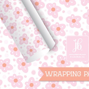 Pink Gift Wrap for Kids Birthday Party Paper Just Pink - Etsy