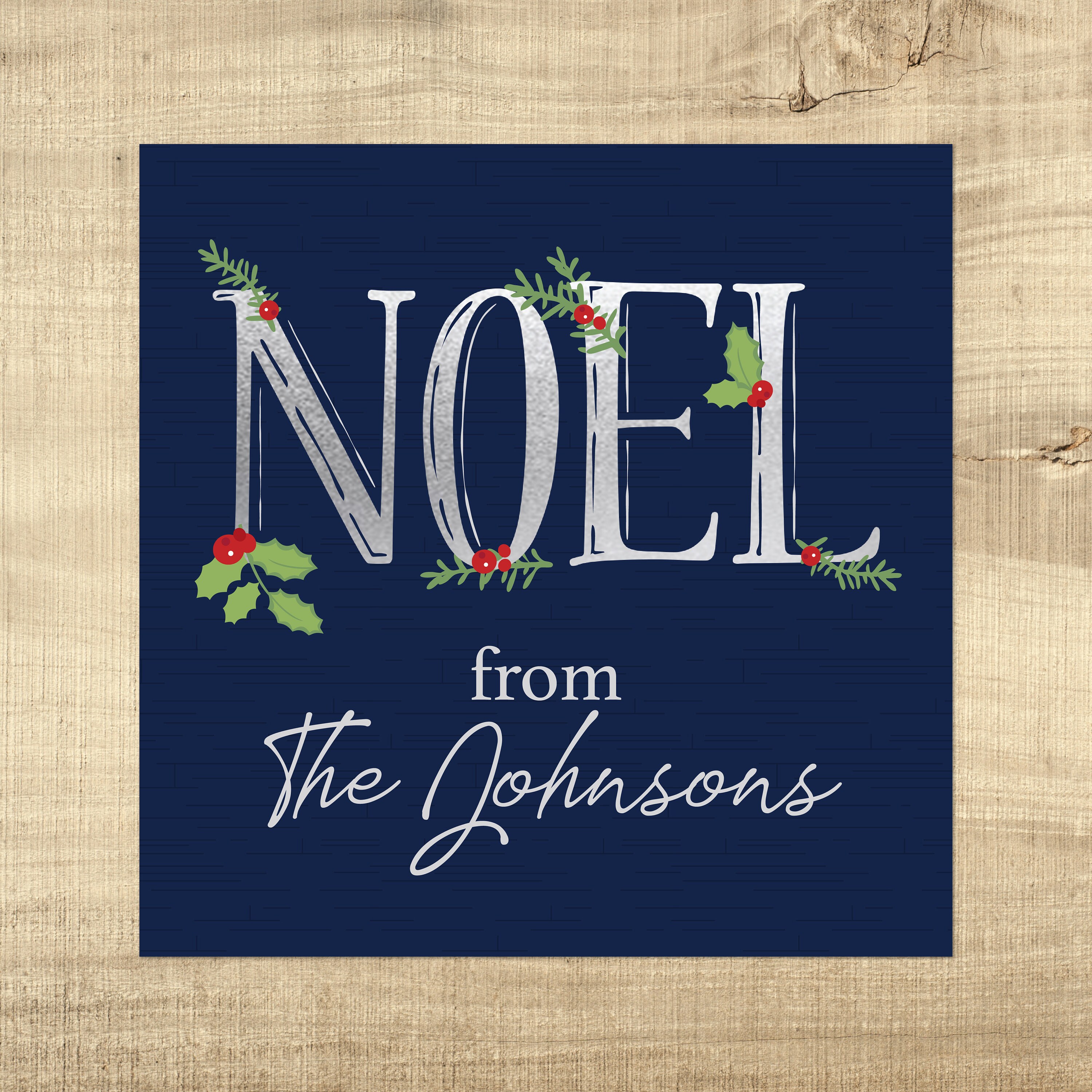 NOEL Silver and Navy Holiday Gift Tags or Stickers | Christmas Tags or ...