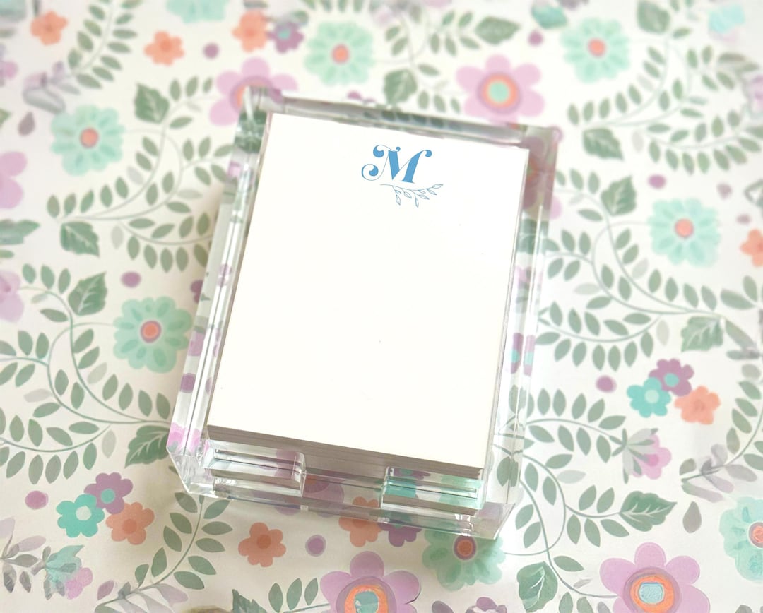 Personalized Acrylic Notepad Holder: Custom Stationery Gift - Etsy