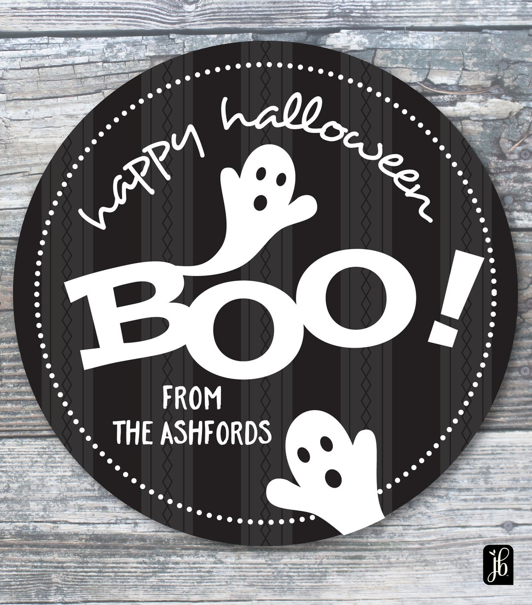 White Ghosts BOO! Favor Bag Sticker | Personalized Halloween Labels ...