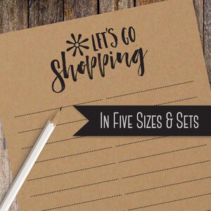 Let's Go Shopping Note Pad - Etsy