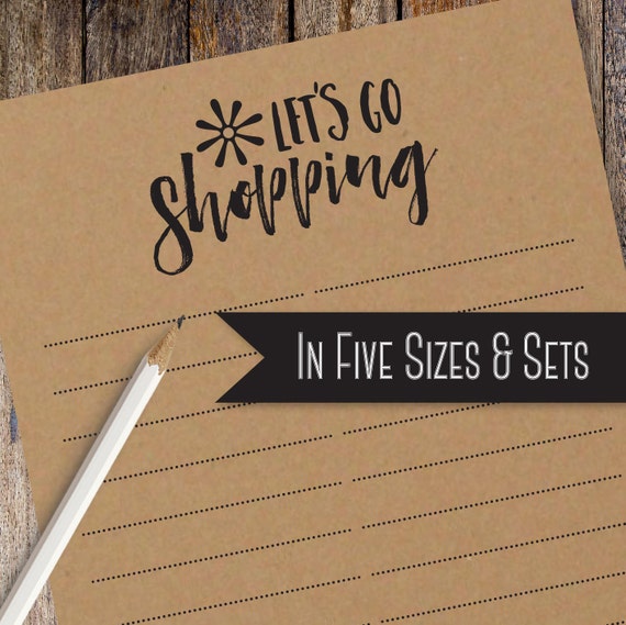 Let's Go Shopping Note Pad | Etsy