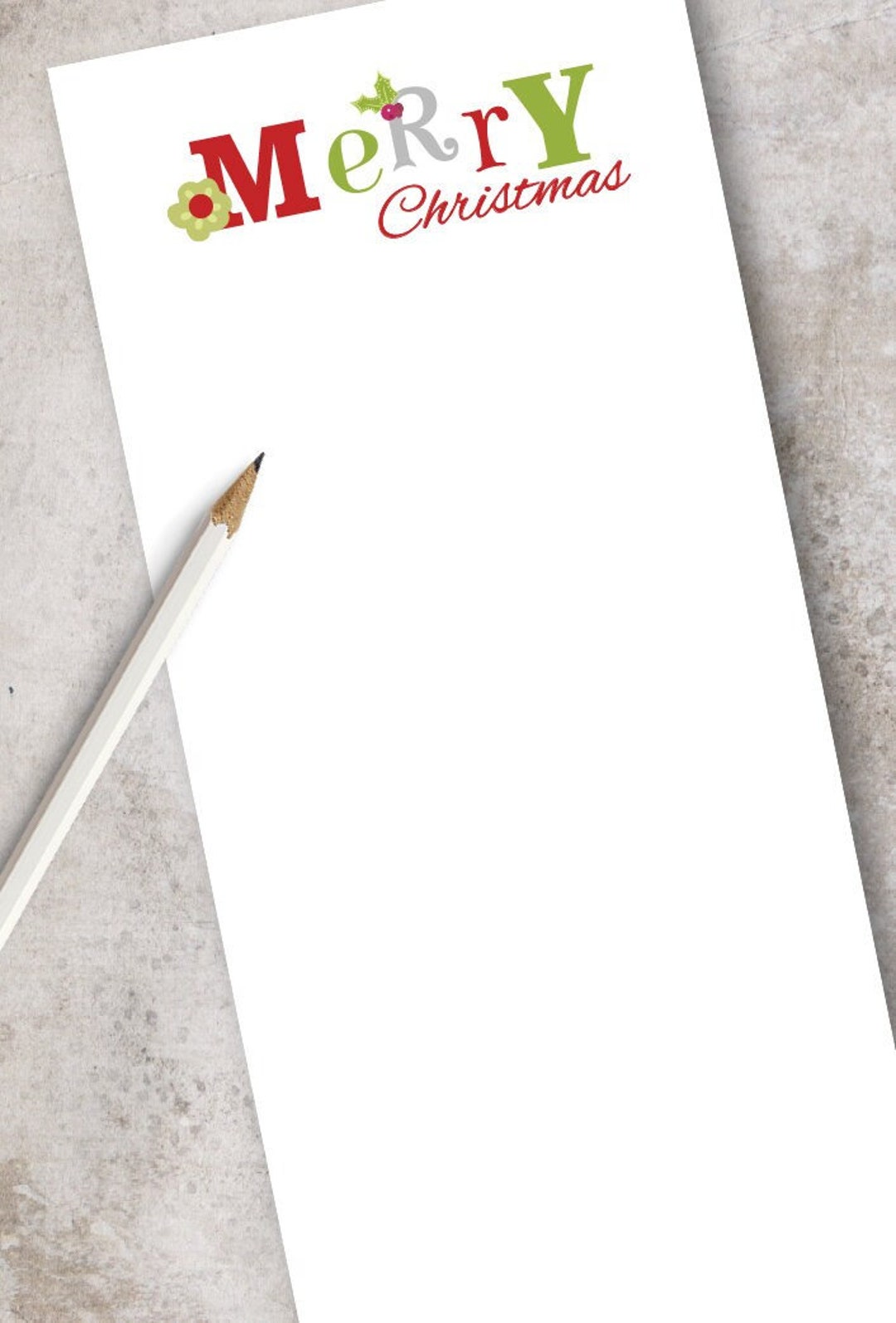 Merry Christmas Notepad - Etsy