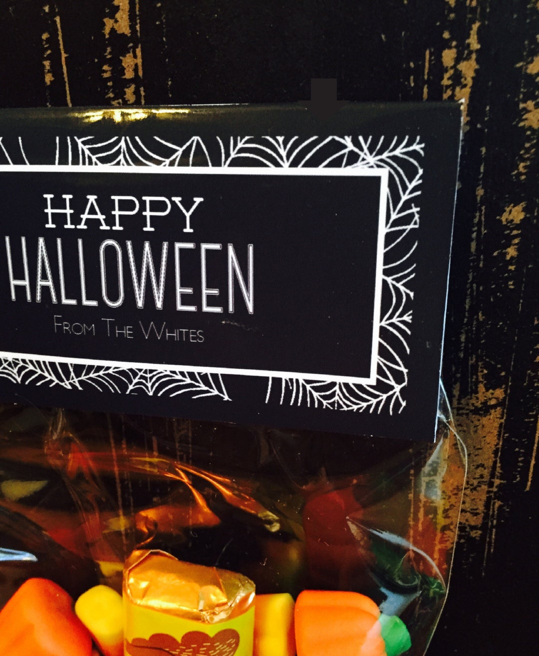 Halloween Treat Bag Toppers | Black and White Web Treat Bag Toppers ...