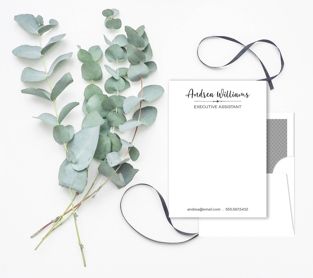 Simple Divider Personalized Stationery Set | Envelopes With ...