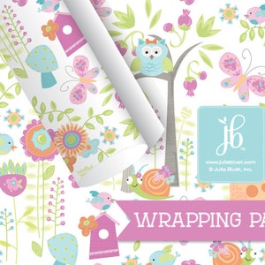 Enchanted Forest Pink Wrapping Paper - Etsy