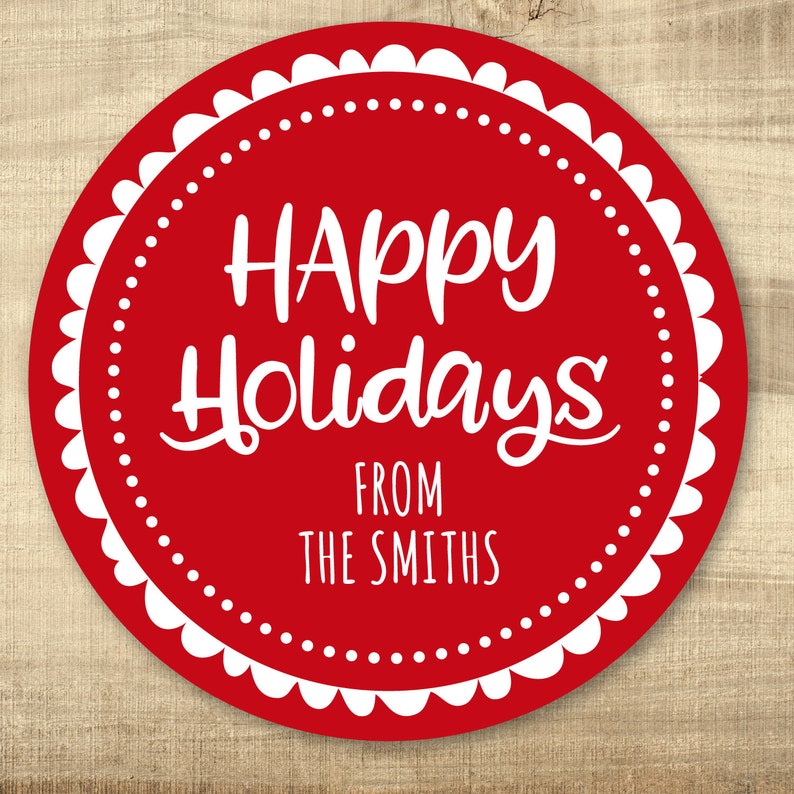 Personalized Christmas Gift Sticker | Labels Available in 3 Colors ...