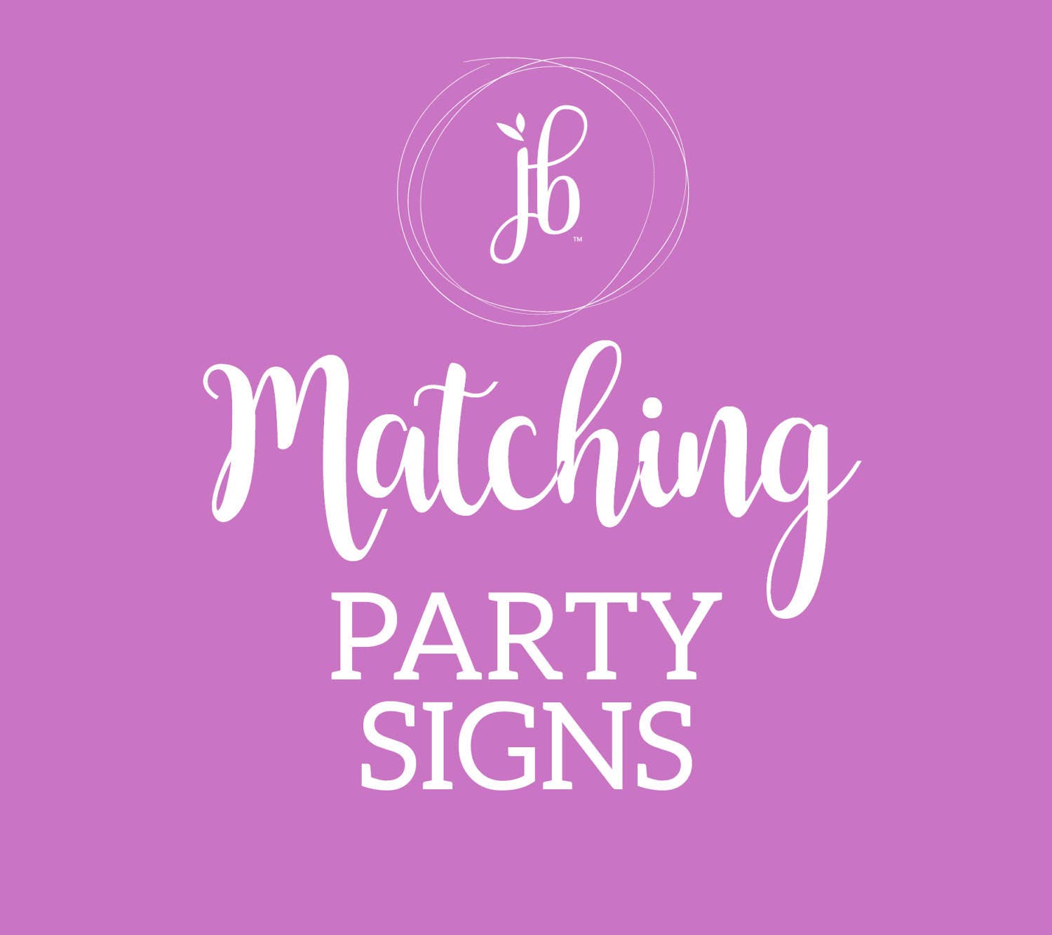 Matching Party Signs Custom Party Sign Party Decor - Etsy