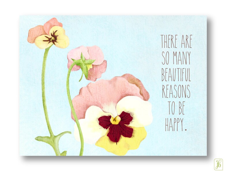 Beautiful Reasons to Be Happy Note Cards - Etsy