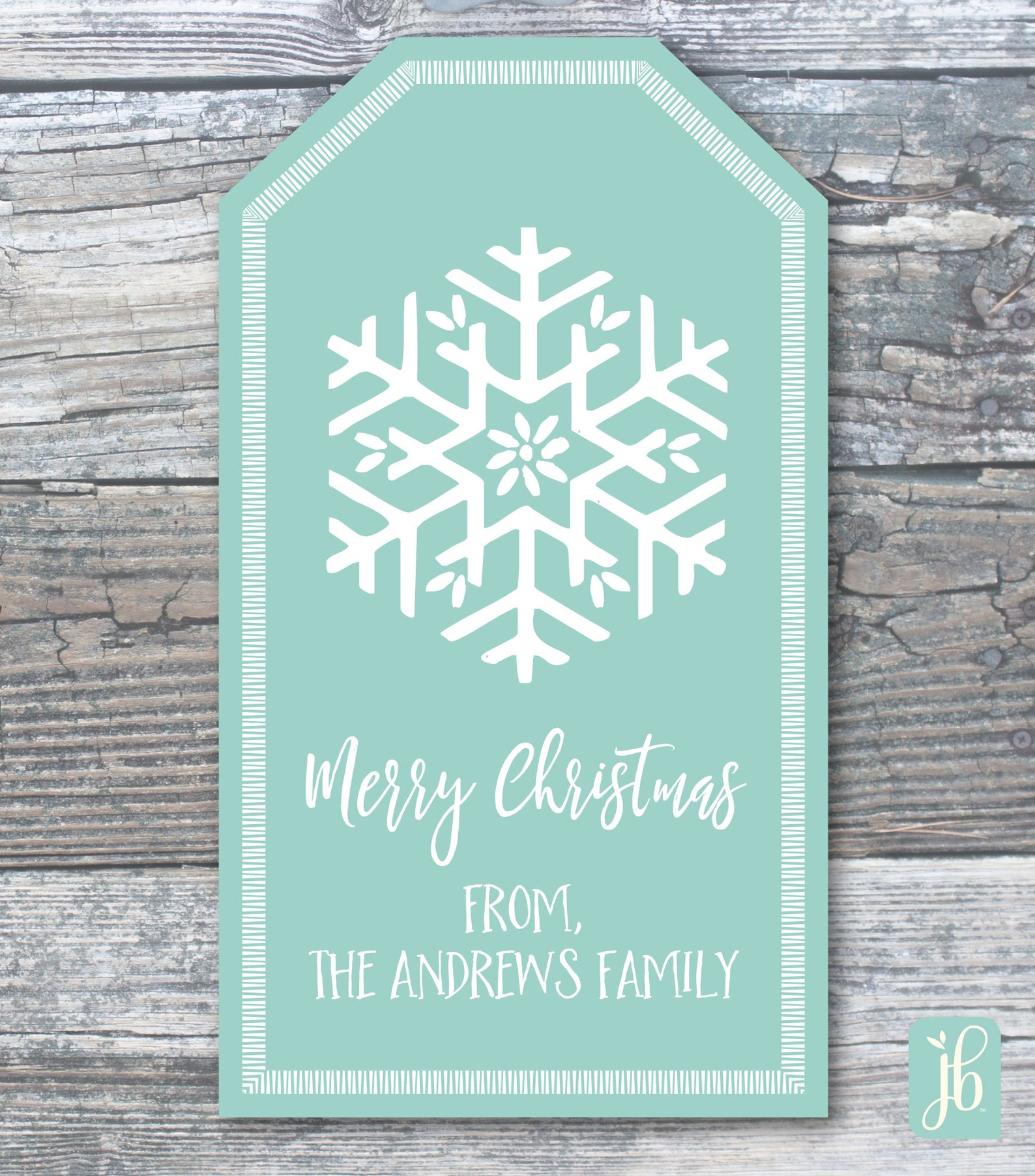 Snowflake Christmas Gift Tag or Sticker | Christmas Tags or Stickers - Etsy