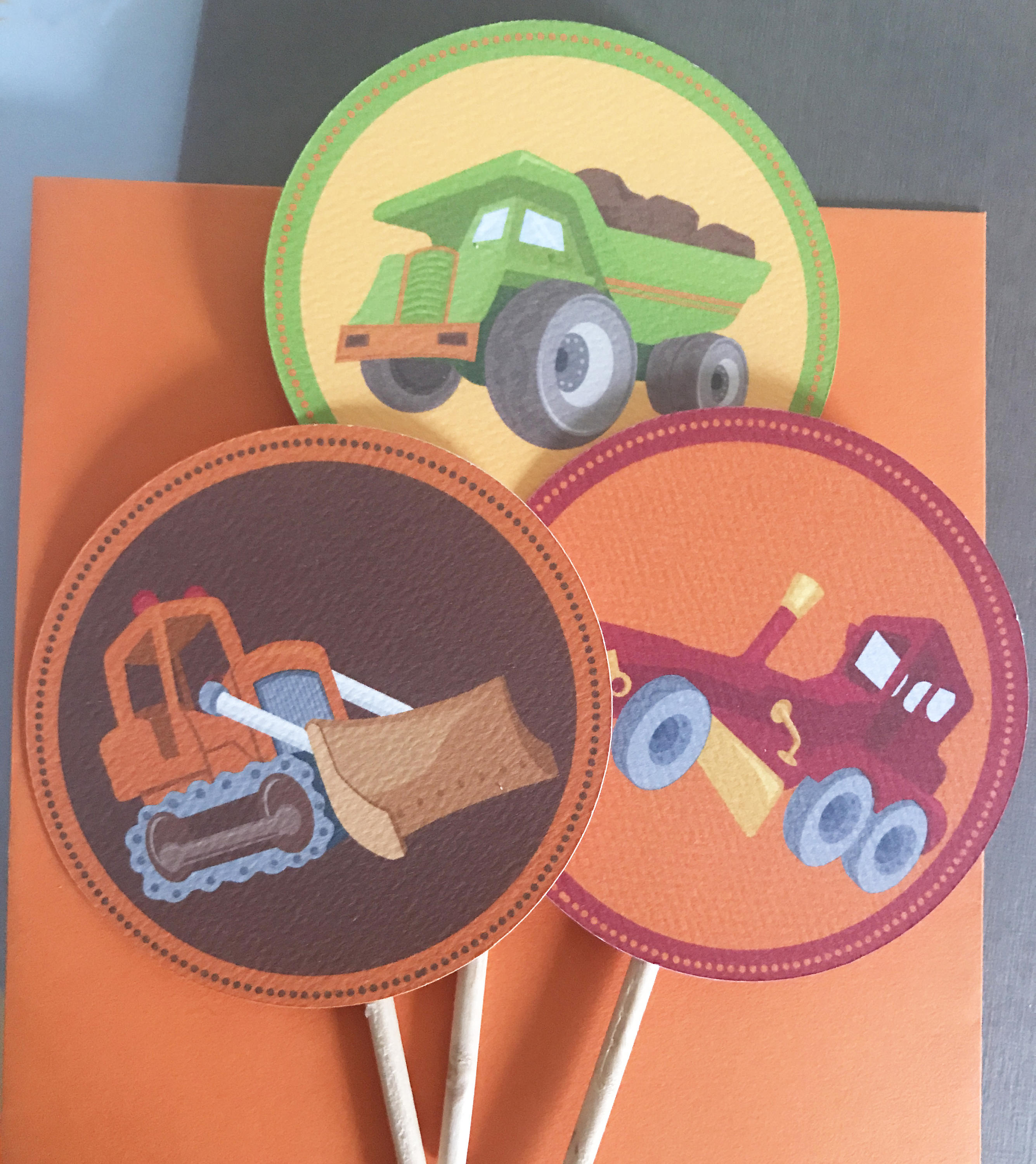 Construction Theme Cupcake Toppers - Etsy