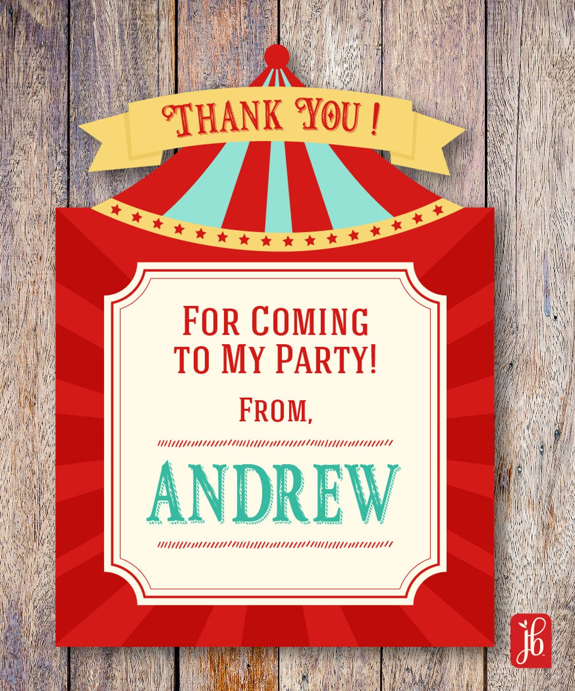 Circus Party Gift Tag Sticker Personalized Party Labels - Etsy