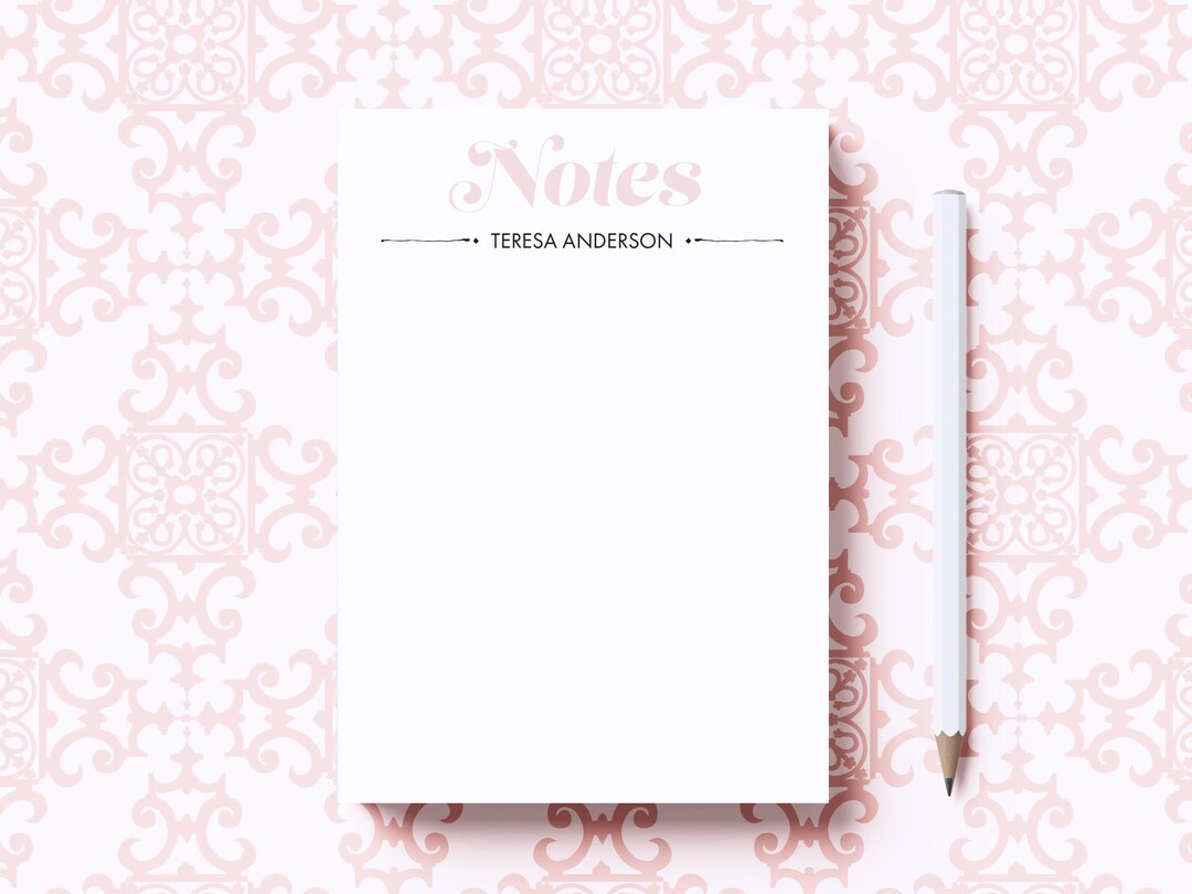 Notes Rose Gold Note Pad | Custom Note Pad | Available in Several Sizes ...