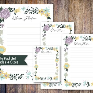 Floral Limerick Hill Custom Note Pad Personalized Note Pad in Several ...