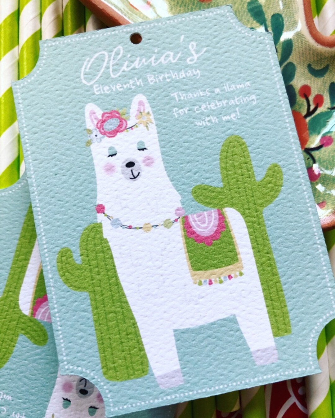 Llama Party Gift Tag Sticker: Personalized Favor Labels - Etsy