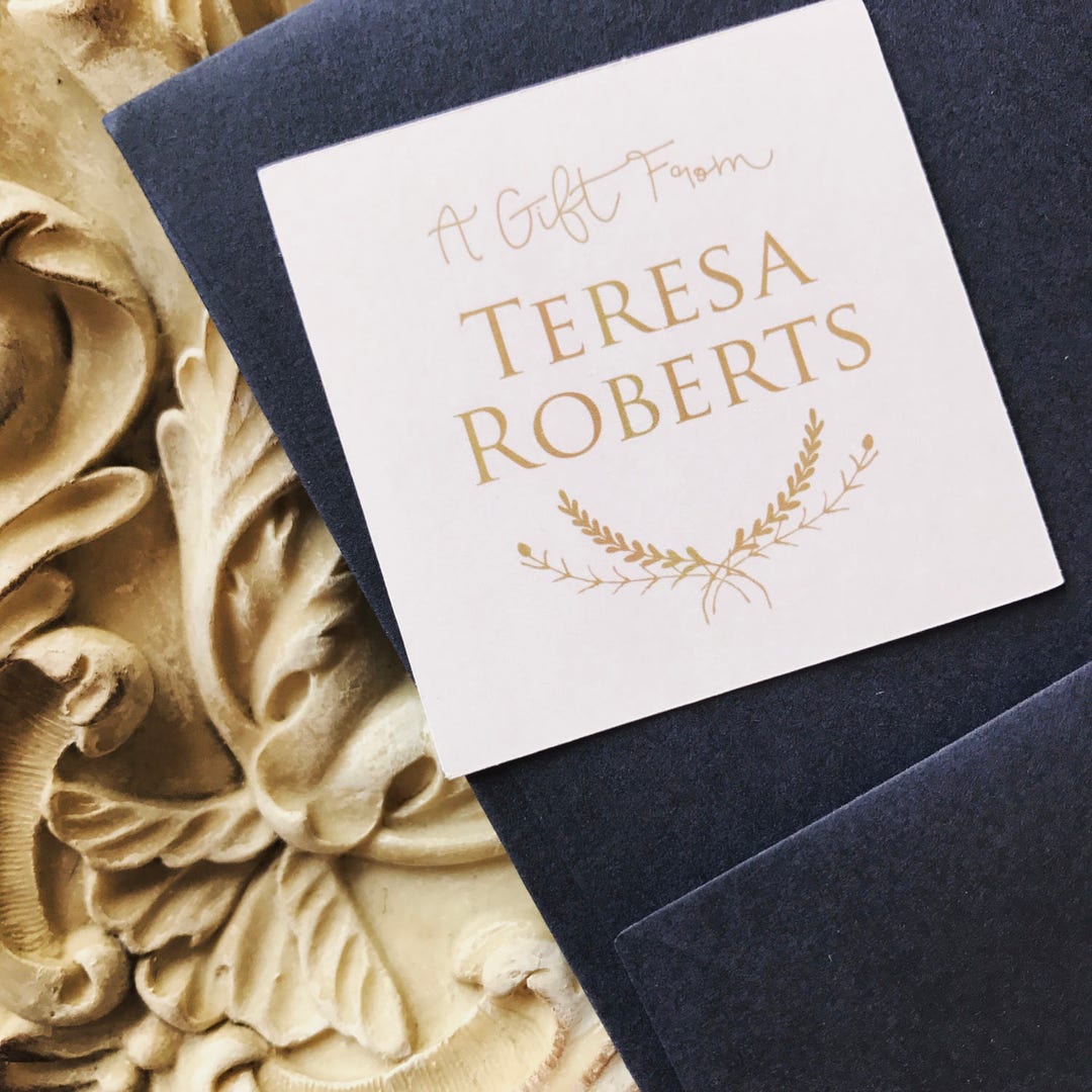 Gold Custom Gift Tag Sticker or Tag - Etsy