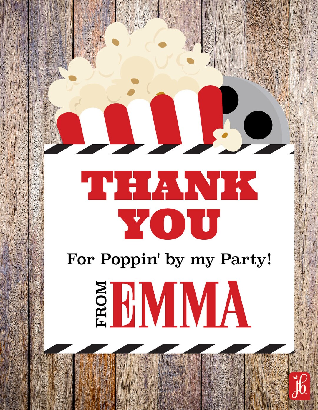 Movie Night Gift Tag Sticker Personalized Party Labels - Etsy