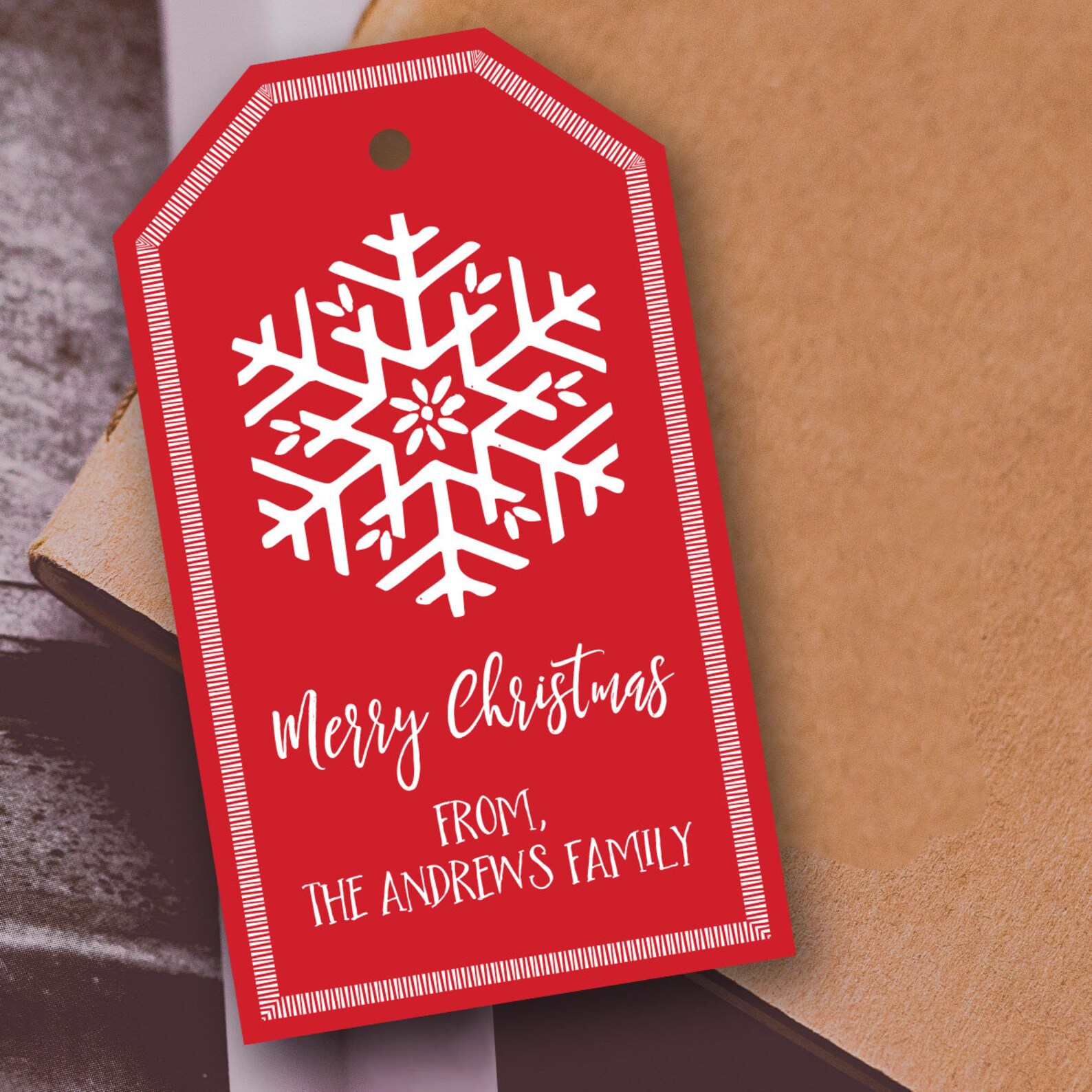 Snowflake Christmas Gift Tag or Sticker | Christmas Tags or Stickers - Etsy