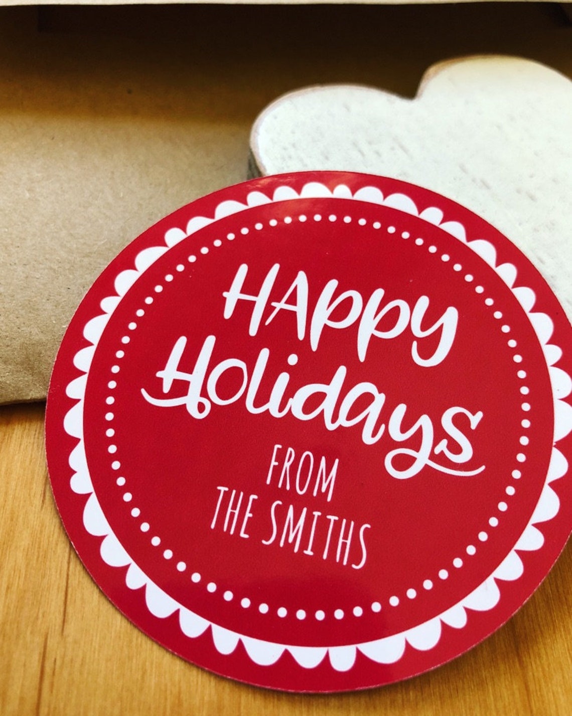 Personalized Christmas Gift Sticker Christmas Labels Happy - Etsy