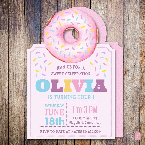 Donut Party Invitations - Etsy