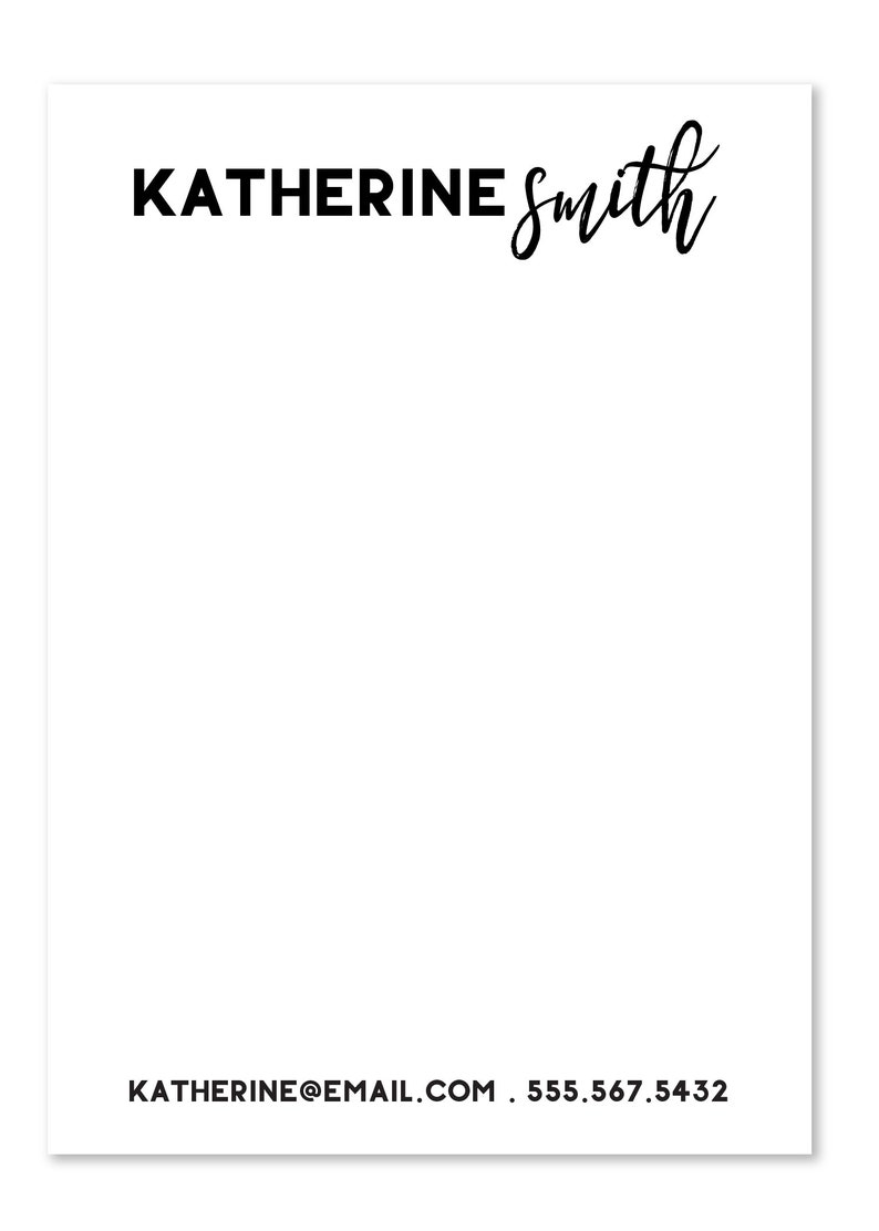 Block Script Personalized Stationery Set | Envelopes With Coordinating ...