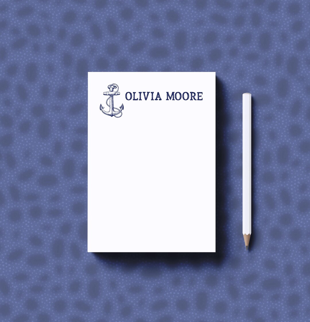 Nautical Anchor Personalized Notepad | Personalized Stationery Note Pad ...