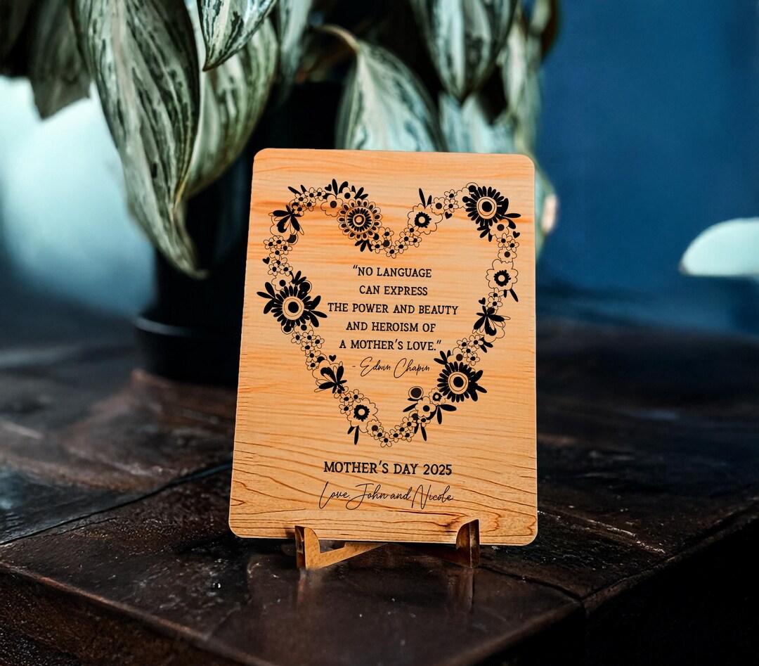 Floral Heart Inspirational Quote Acrylic Laser Cut Greeting Card - Etsy