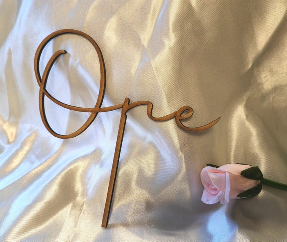 One 1 Cake Topper First Birthday Custom Cake Topper - Etsy