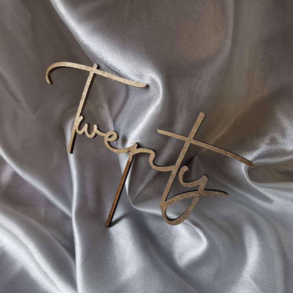 Twenty 20 Cake Topper - Custom Cake Topper Personalised - Weddings ...