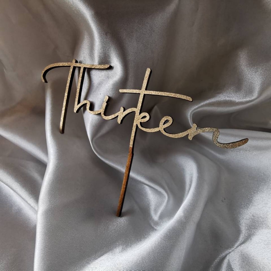Thirteen 13 Cake Topper Custom Cake Topper Personalised Weddings ...