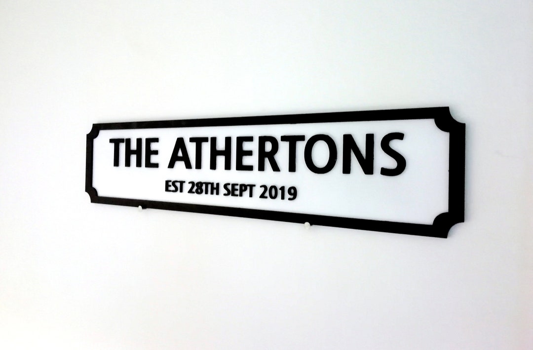 Personalised Family Name Street Sign Wedding Gift Anniversary Gift ...