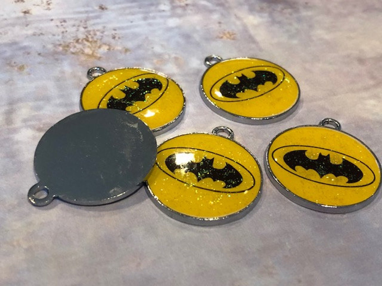 5 pcs Batman Pendant Charm l Batman l DC Comics l Enamel Charm | Etsy
