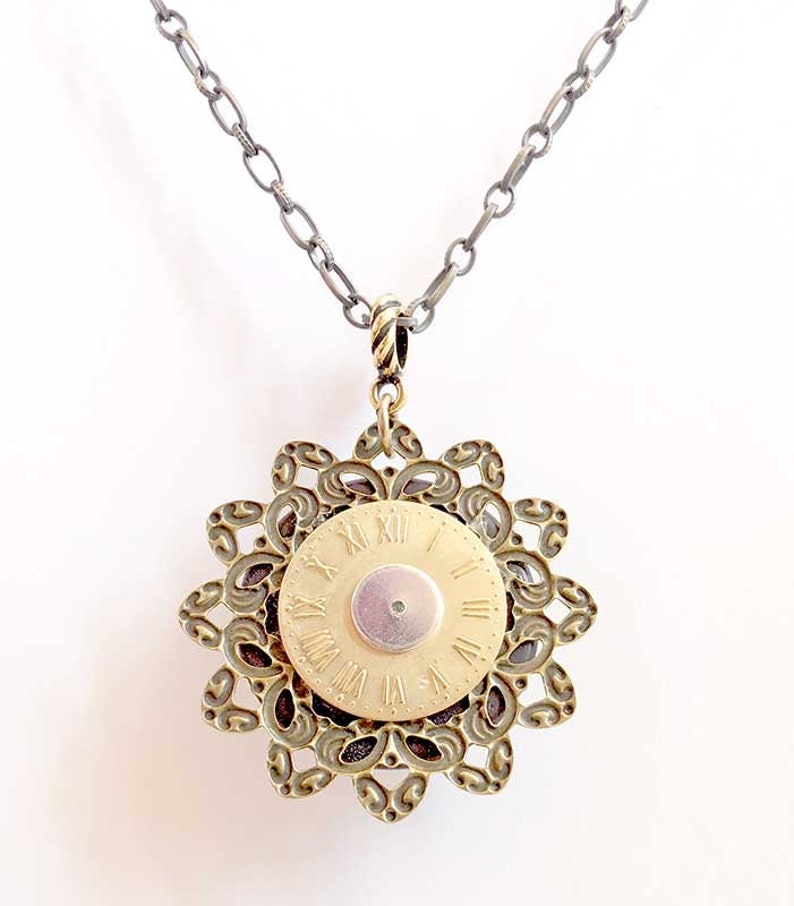 Steampunk Compass Necklace - Compass Spinner Pendant- Unique Steampunk ...