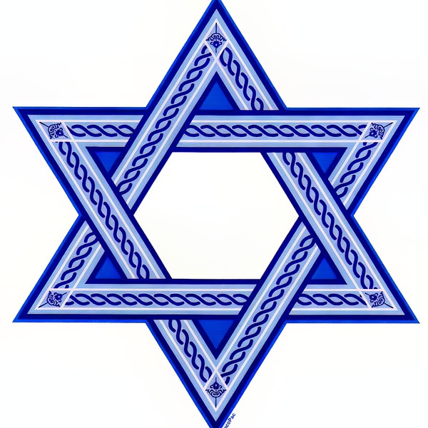 Star of David Cake Topper - Etsy