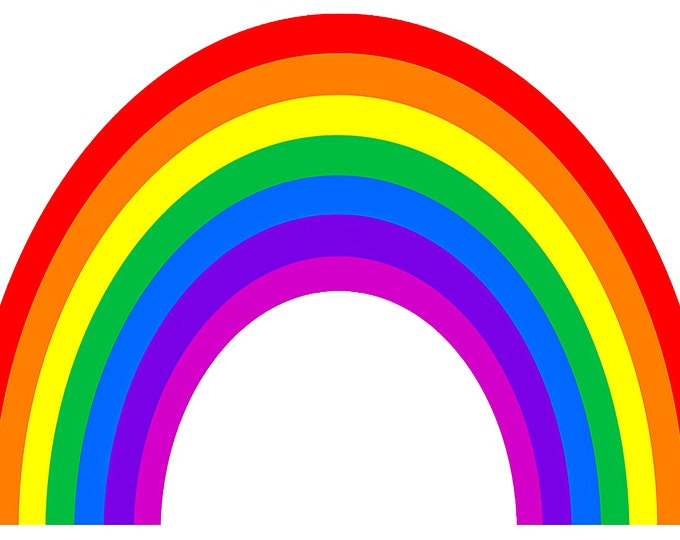 Rainbow Birthday Topper Edible 2D Fondant Birthday Cake/cupcake Topper ...