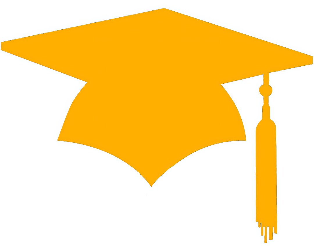 Orange Graduation Cap Party ~ Edible 2D Fondant Birthday Cake/cupcake ...