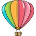 Hot Air Balloon Birthday ~ Edible 2D Fondant Birthday Cake/cupcake ...
