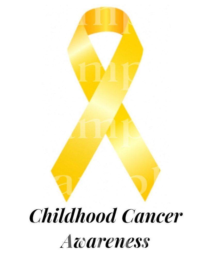 Gold Childhood Cancer Awareness Ribbon Edible 2D Fondant - Etsy