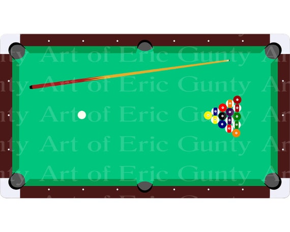 Pool Table Billiards Birthday Edible 2D Fondant Birthday - Etsy
