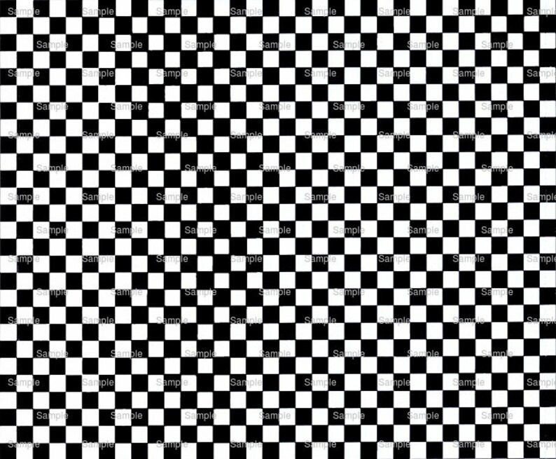 Checkerboard Birthday Topper Edible 2D Fondant Birthday | Etsy