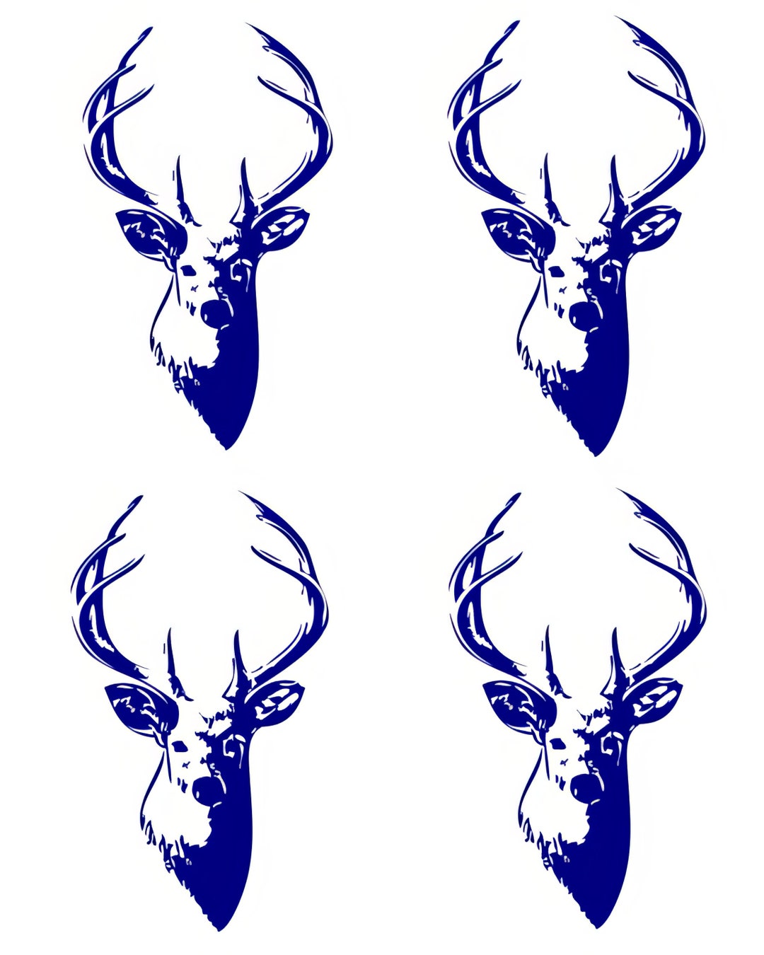 Blue Deer Hunting Birthday ~ Edible 2D Fondant Birthday Cake/cupcake ...