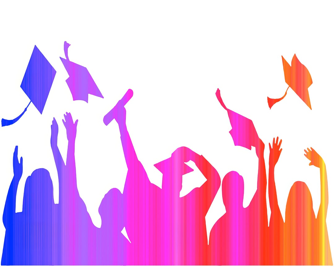 Rainbow Graduation ~ Edible 2D Fondant Birthday Cake/cupcake Topper ...