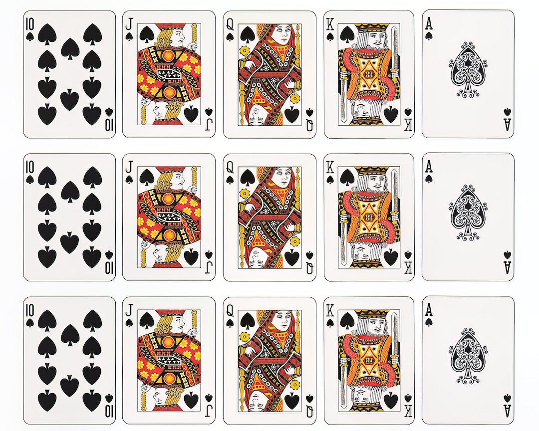 Bandes latérales de cartes de poker de casino pique décorations ...