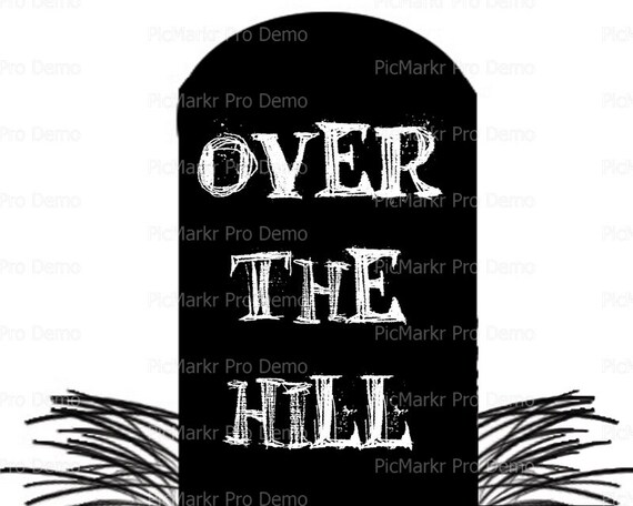 Over the Hill Birthday Tombstone Edible 2D Fondant Birthday | Etsy