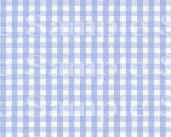 Baby Blue Gingham Checker Print Birthday Edible 2D Fondant | Etsy