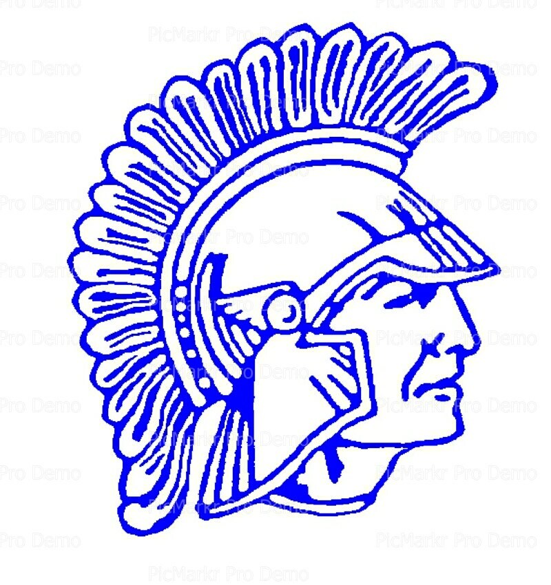 Blue Trojan Mascot Edible 2D Fondant Birthday Cake/cupcake - Etsy Hong Kong