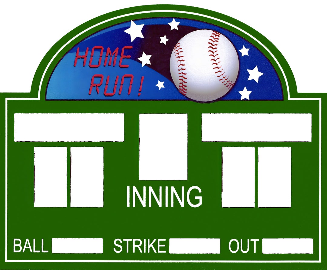 Baseball Scoreboard Birthday ~ Edible 2D Fondant Birthday Cake/cupcake ...