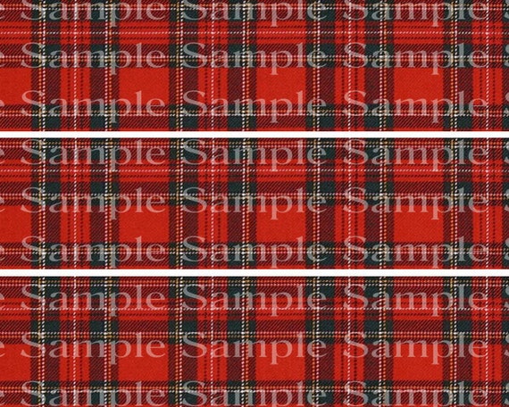 Classic Red Plaid Birthday 2D Edible Cake Side Toppers | Etsy