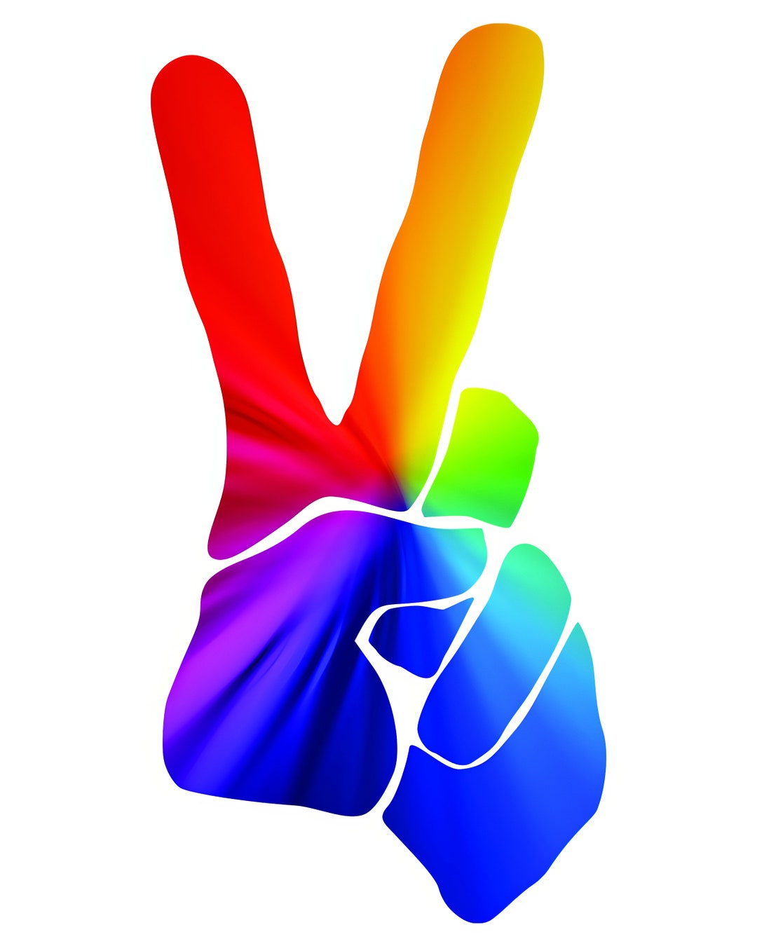 Hippie Peace Sign Birthday ~ Edible 2D Fondant Birthday Cake/cupcake ...